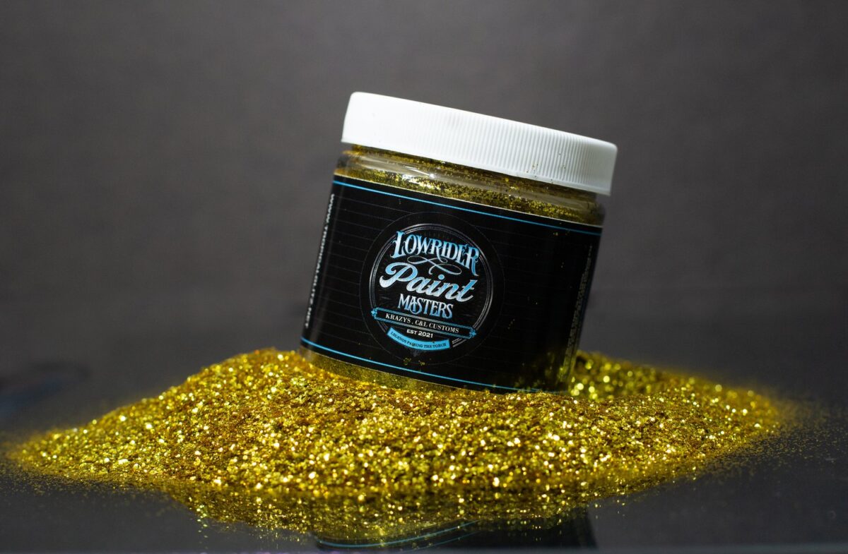 GOLD-Lowrider Paint Masters Metal Flake 2.5oz • Dragging The Line